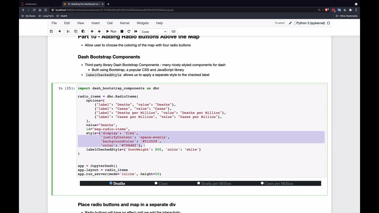 10 Adding Radio Buttons Above the Map - YouTube
