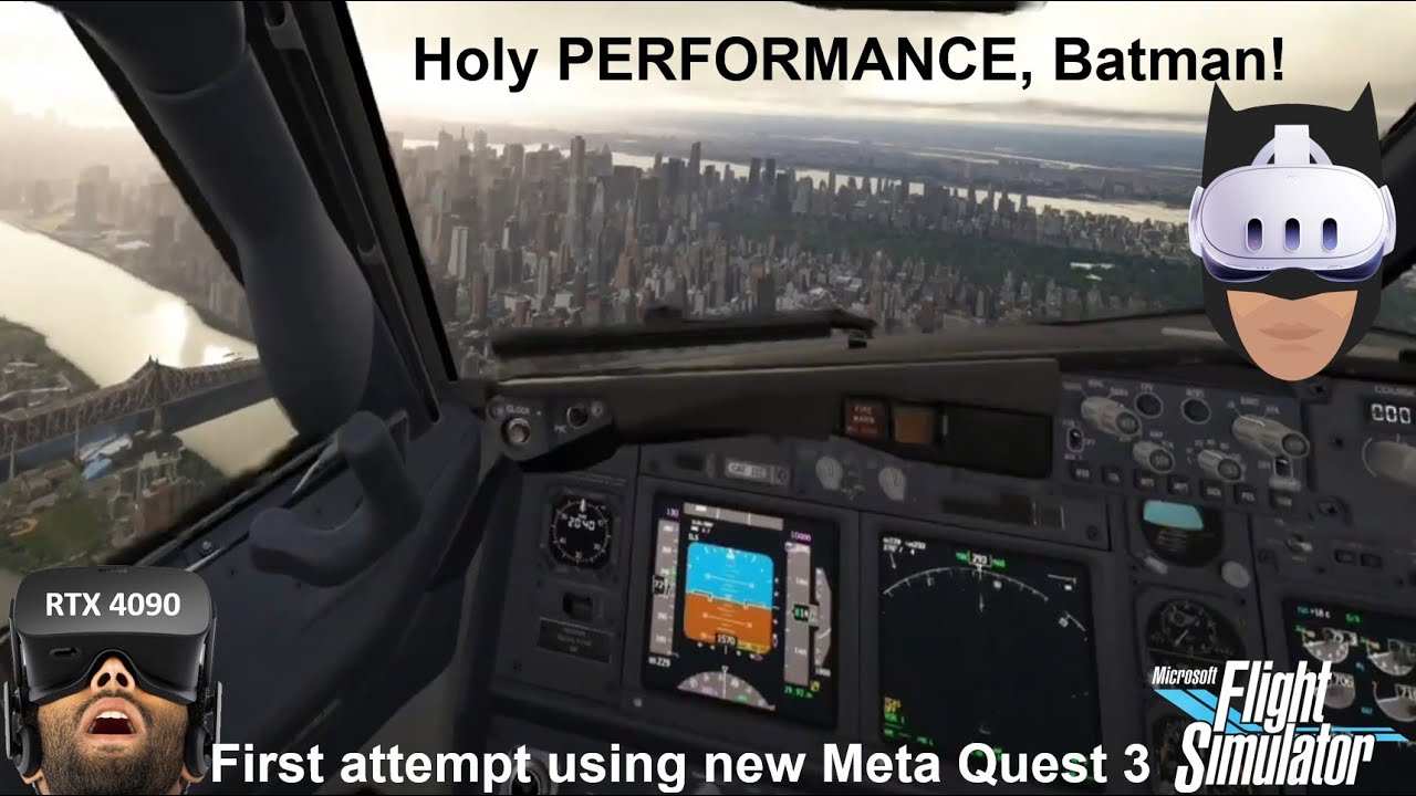 First Meta Quest 3 Flight | PMDG 737 | Microsoft Flight Simulator | RTX ...