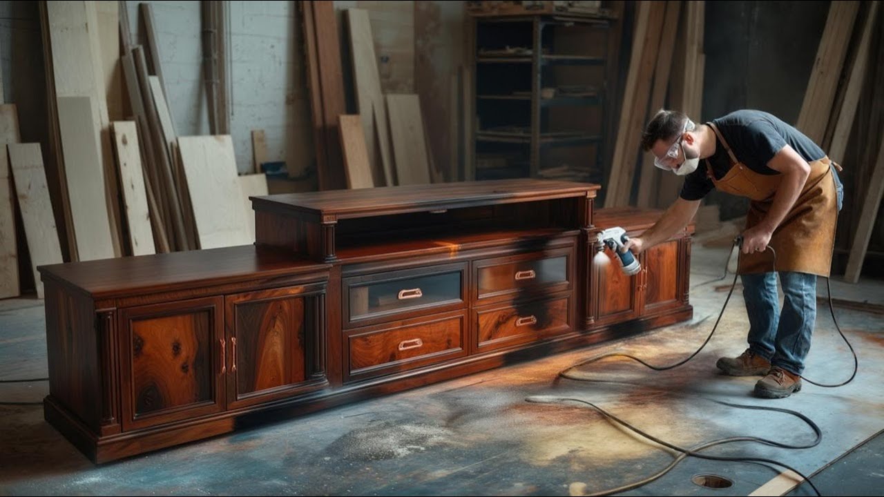 Top Wood Design Ideas: Monolithic TV Shelf That You Can't Take Your ...