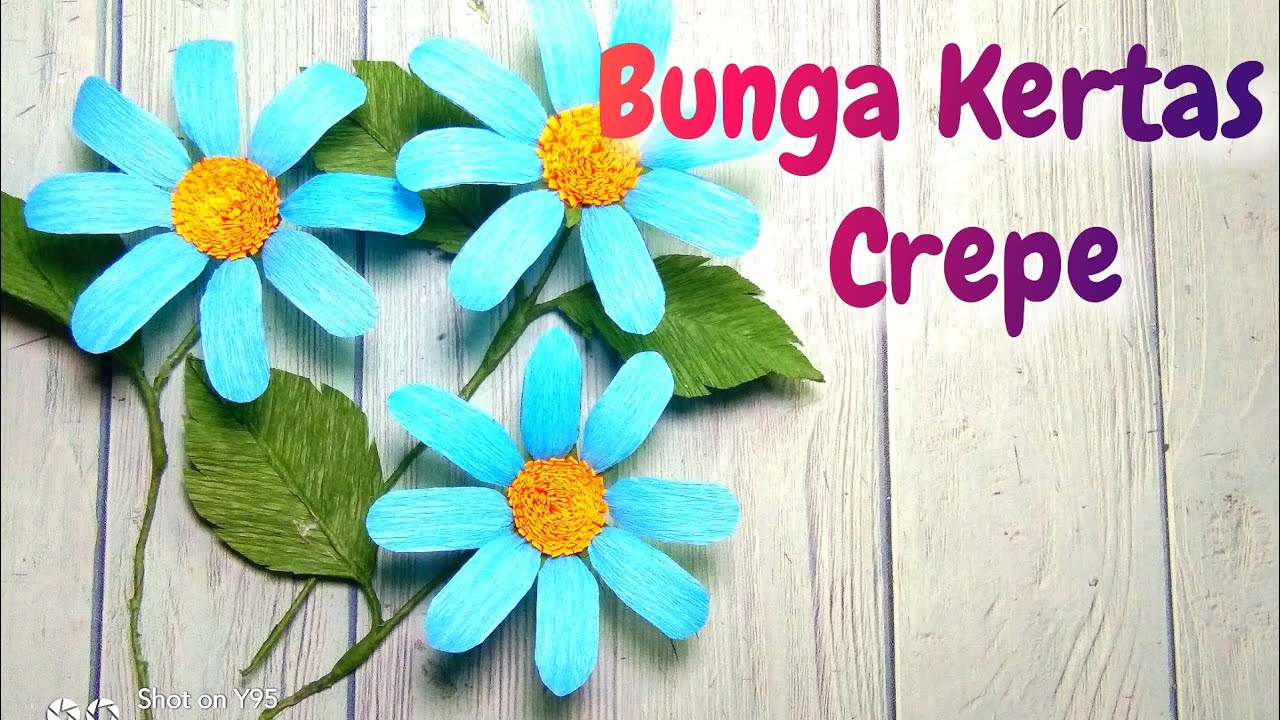KERAJINAN TANGAN MEMBUAT BUNGA - CARA MEMBUAT BUNGA DARI KERTAS CREPE ...