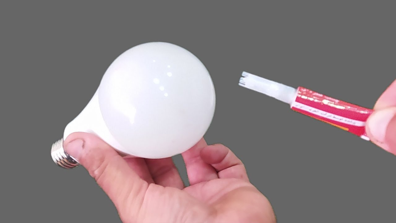 Repairing a broken LED lamp using glue and some wire! - Discover secret ...