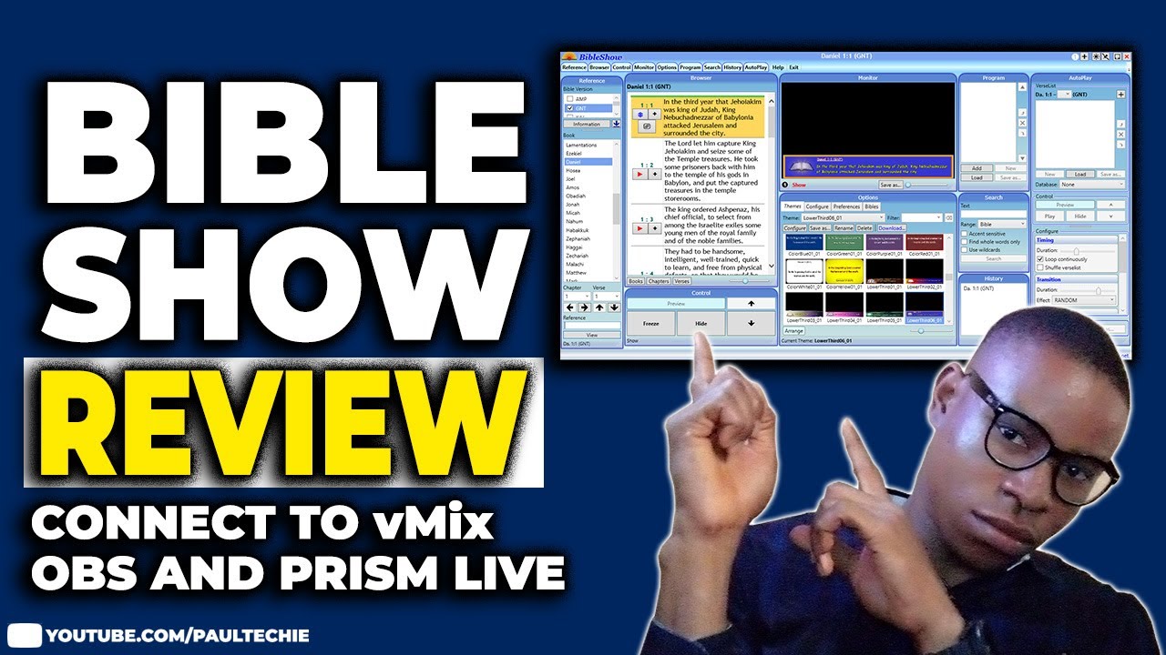 Bible Show Software | Connect Bible Show To vMix | OBS Studio & Prism ...