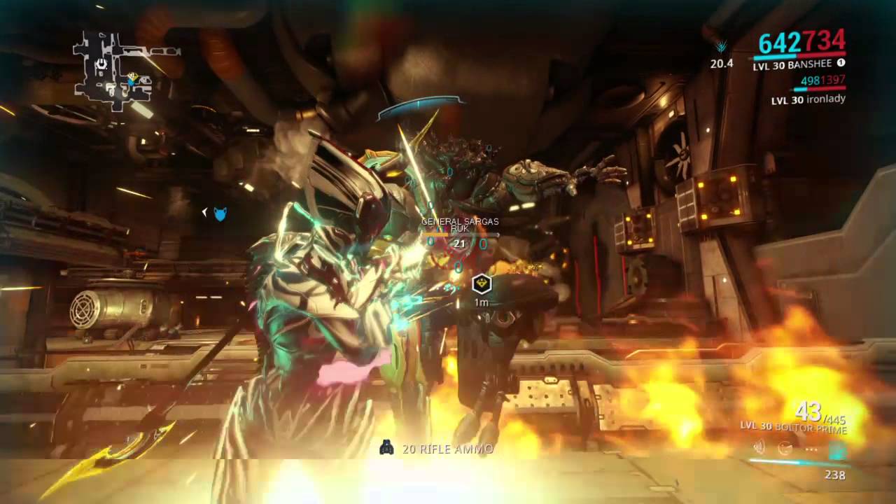Warframe I GLITCHED SARGUS RUK - YouTube
