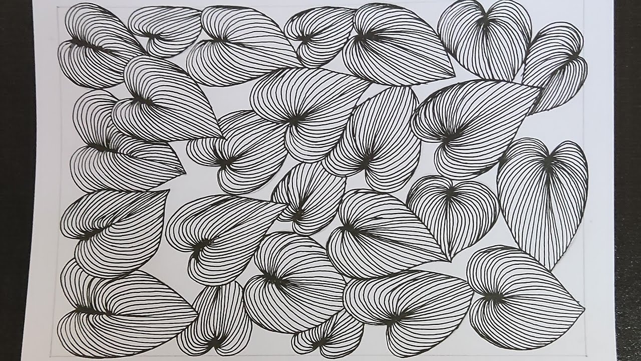 Pattern 44|How to draw patterns|zentangle pattern|Doodle pattern ...