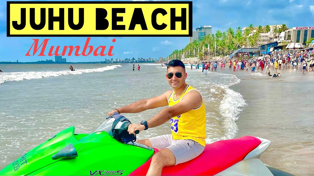 जुहू beach मुंबई 🌊 ॥ full day enjoyment 😎 - YouTube