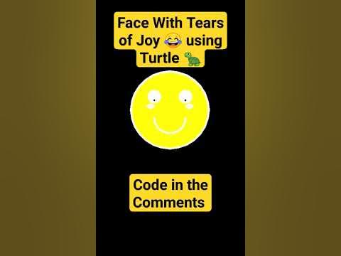 How to Make a Laughing Emoji with a Turtle in Python #python #turtle #emoji #laughing #coding ...