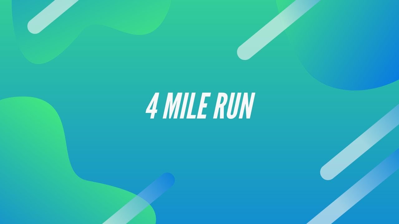 4 Mile Running Video - YouTube
