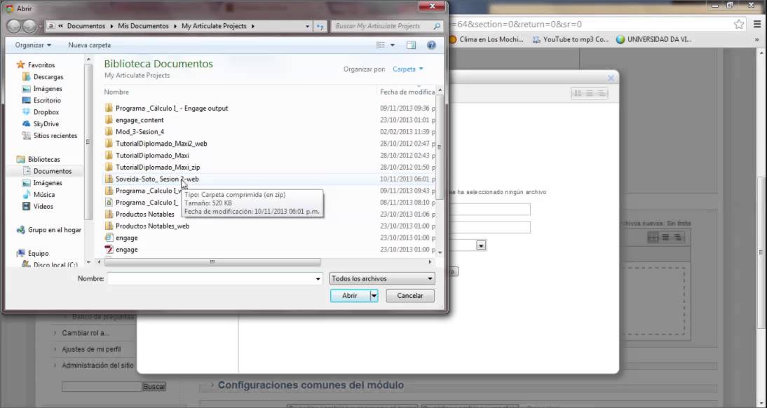 Videotutorial crear un archivo empaquetado en Articulate y subirlo a la ...