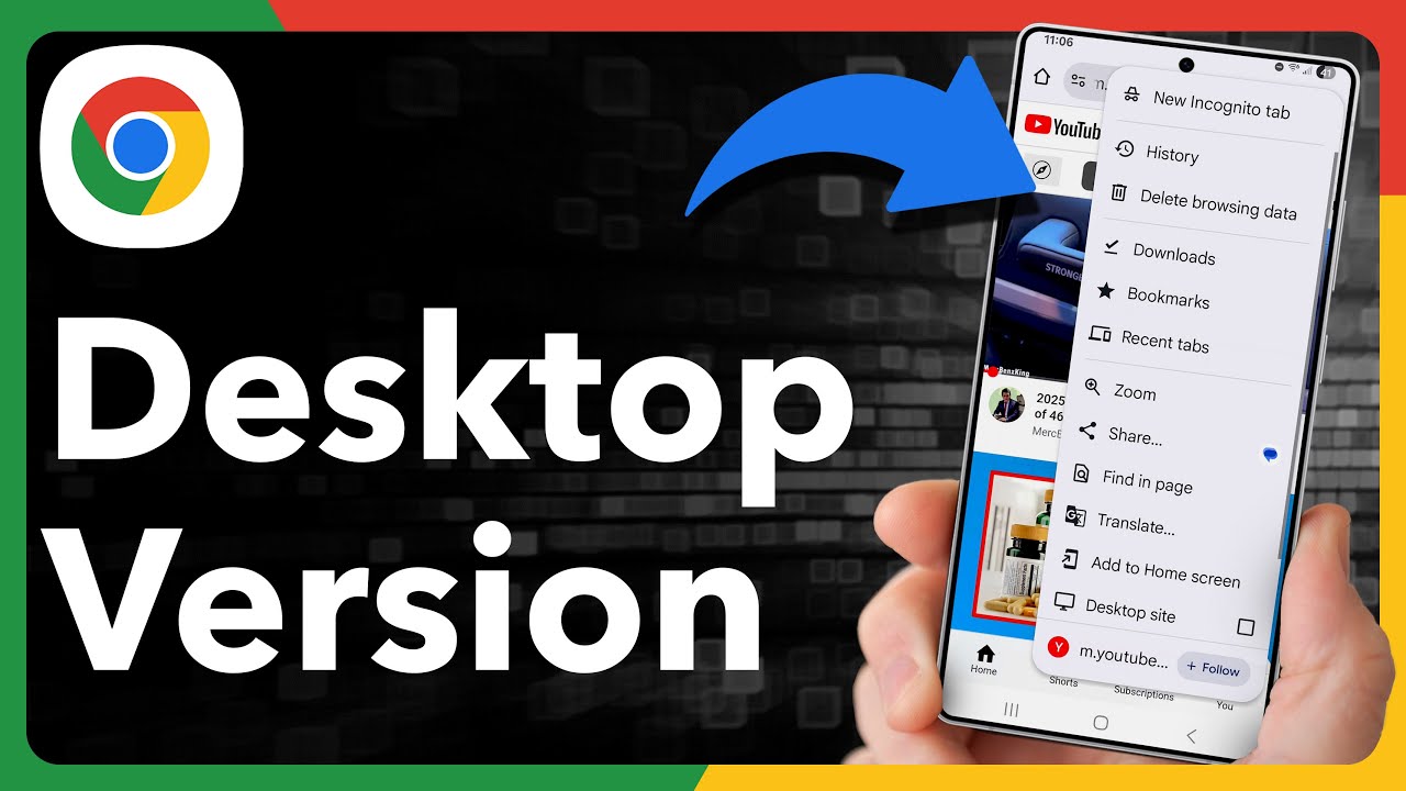 How To Get Desktop Site On Chrome On Android - YouTube