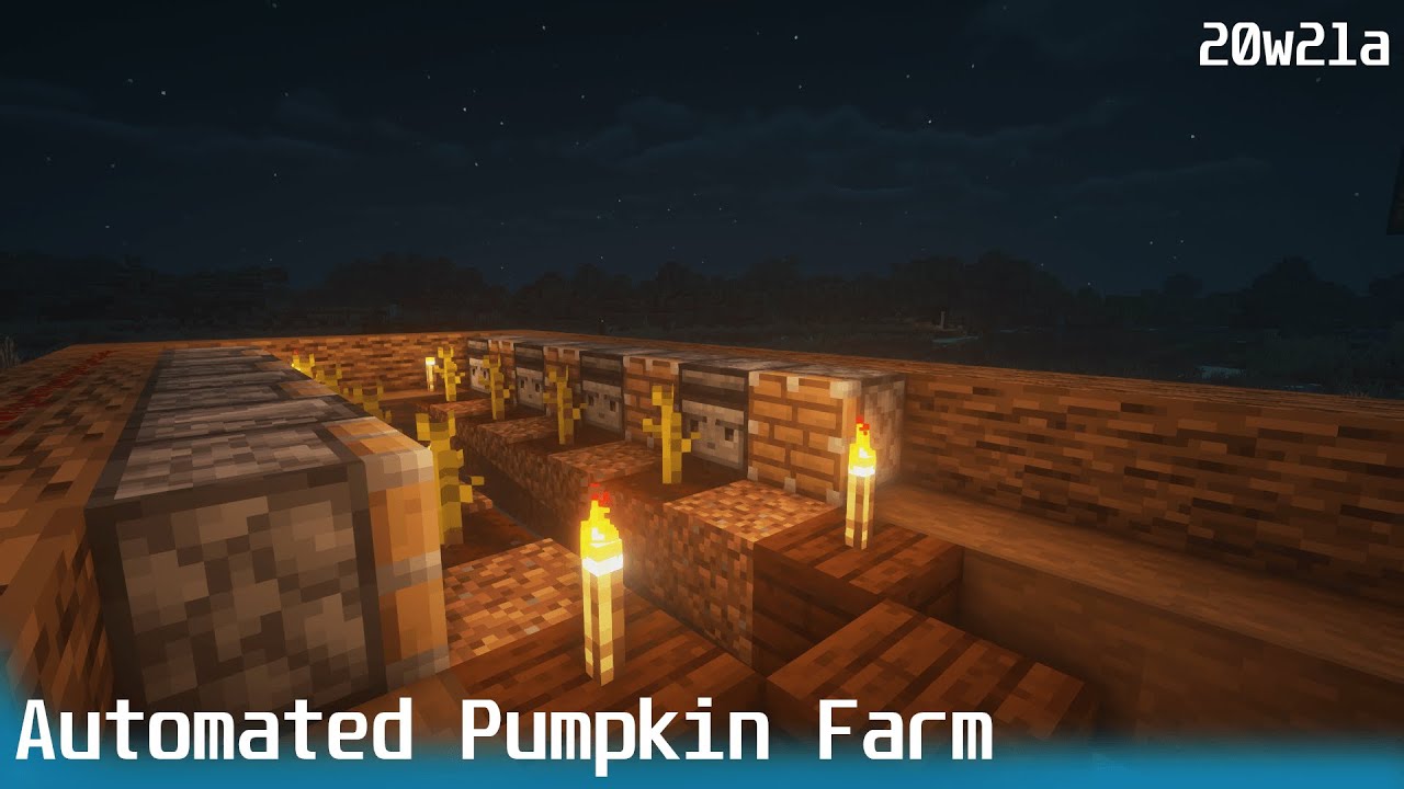 Building an Automated Pumpkin Farm Minecraft Survival [1.16 Snapshot ...