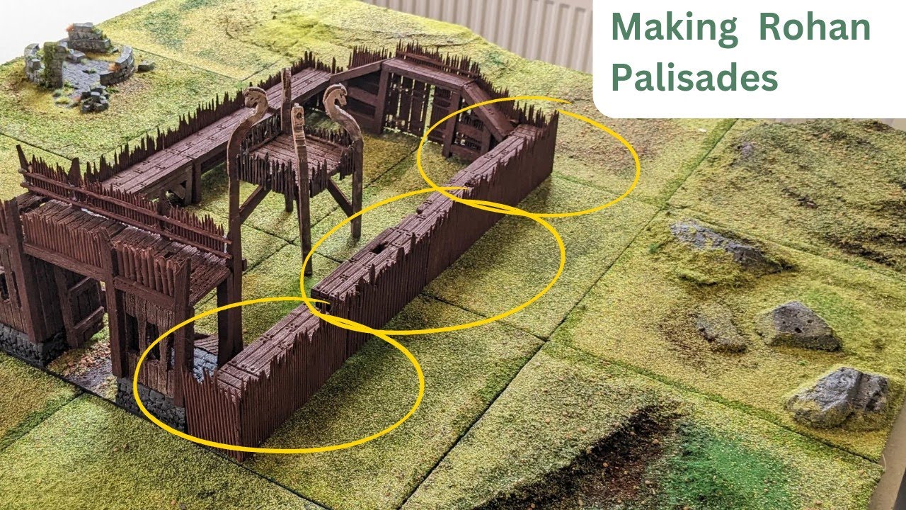 How to Make Rohan Palisades/Fences | MESBG Lord of the Rings Warhammer ...