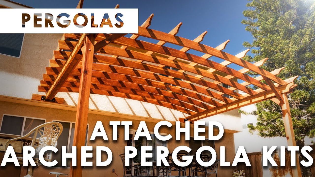 Attached Arched Pergola Kits - YouTube