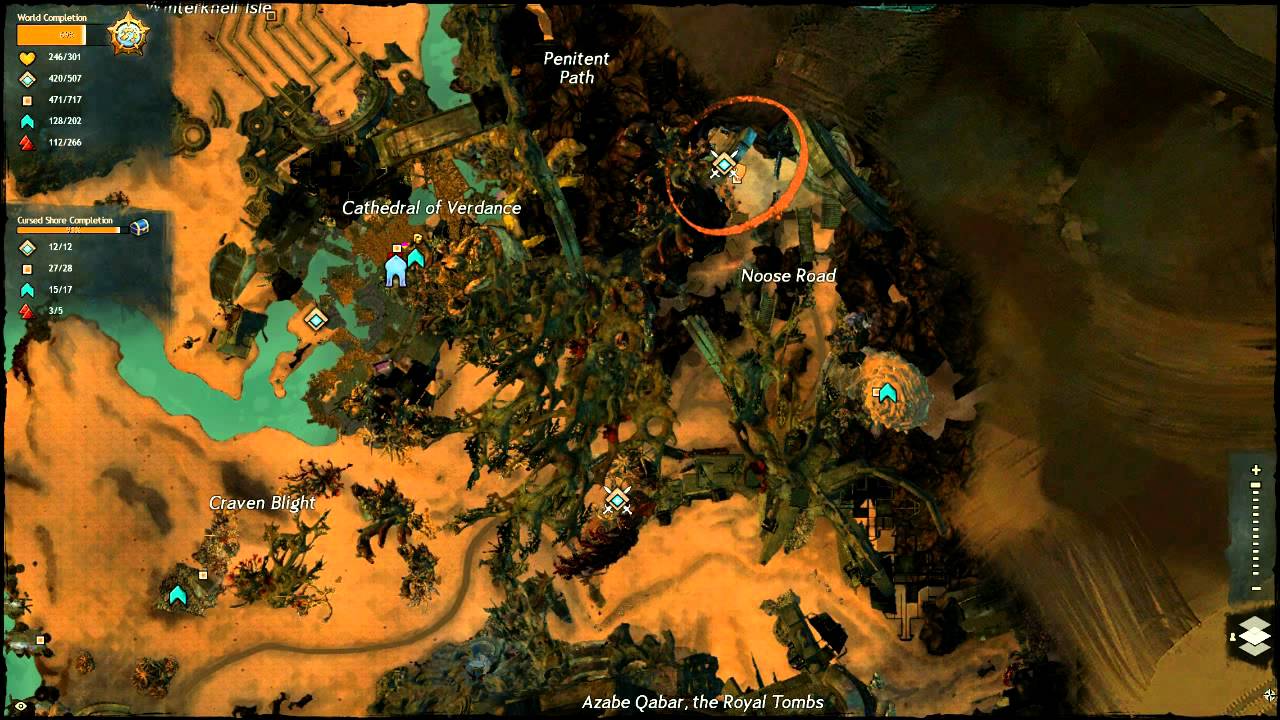 Guild Wars 2 - Cursed Shore Events Locations - YouTube