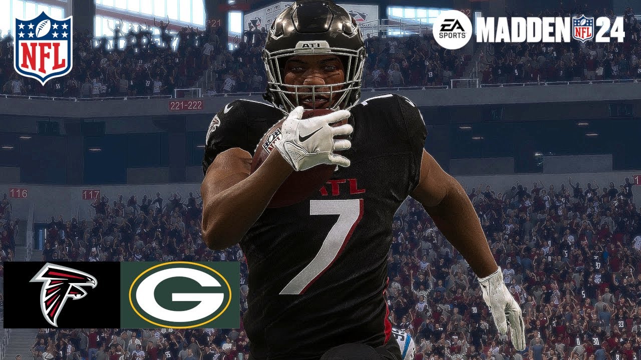 Madden 24 Bijan Robinson Falcons vs Aaron Jones Packers Week 2 Full ...