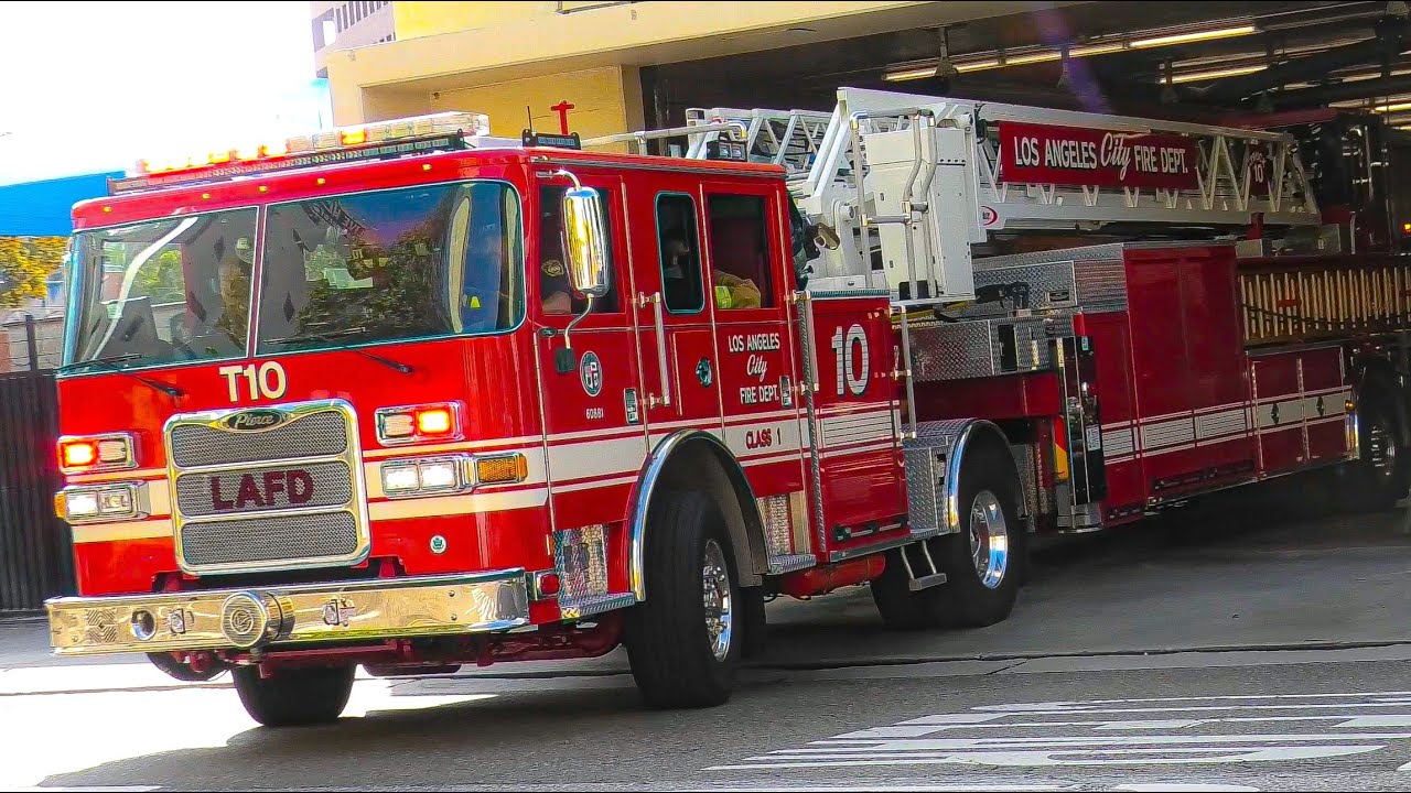 LAFD Light Force 10 Responding - YouTube