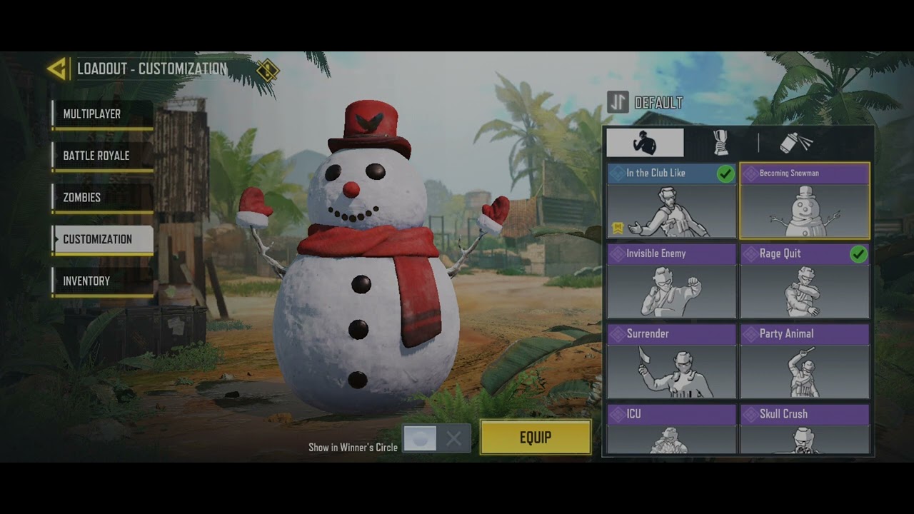 Becoming Snowman Emote Call of Duty Mobile #CodmEmoteGallery - YouTube