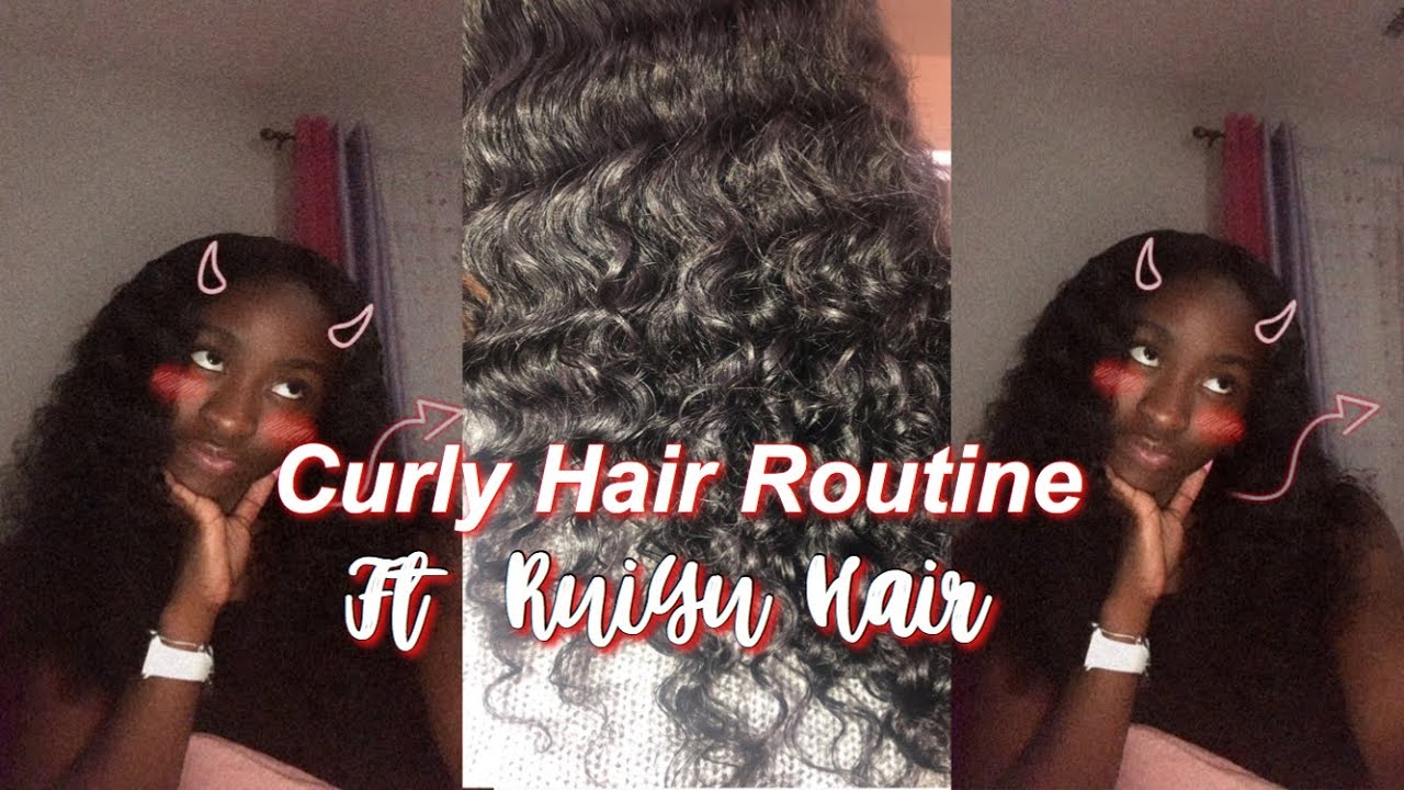 my curly hair routine | ft. RuiYu Hair | nesa addie - YouTube