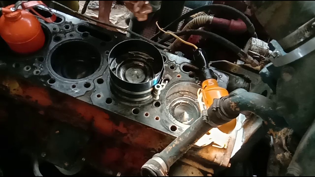 Installation of Cummins Engine NH220 Piston - YouTube