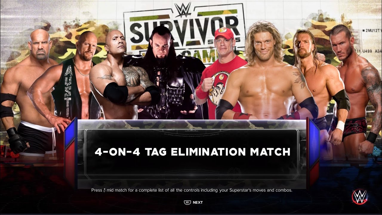 Team WWF vs Team WWE | 4 on 4 | Tag Team Elimination Match - Survivor ...