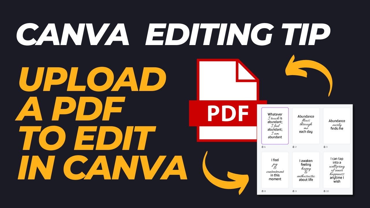 How to Upload a PDF to Canva - YouTube