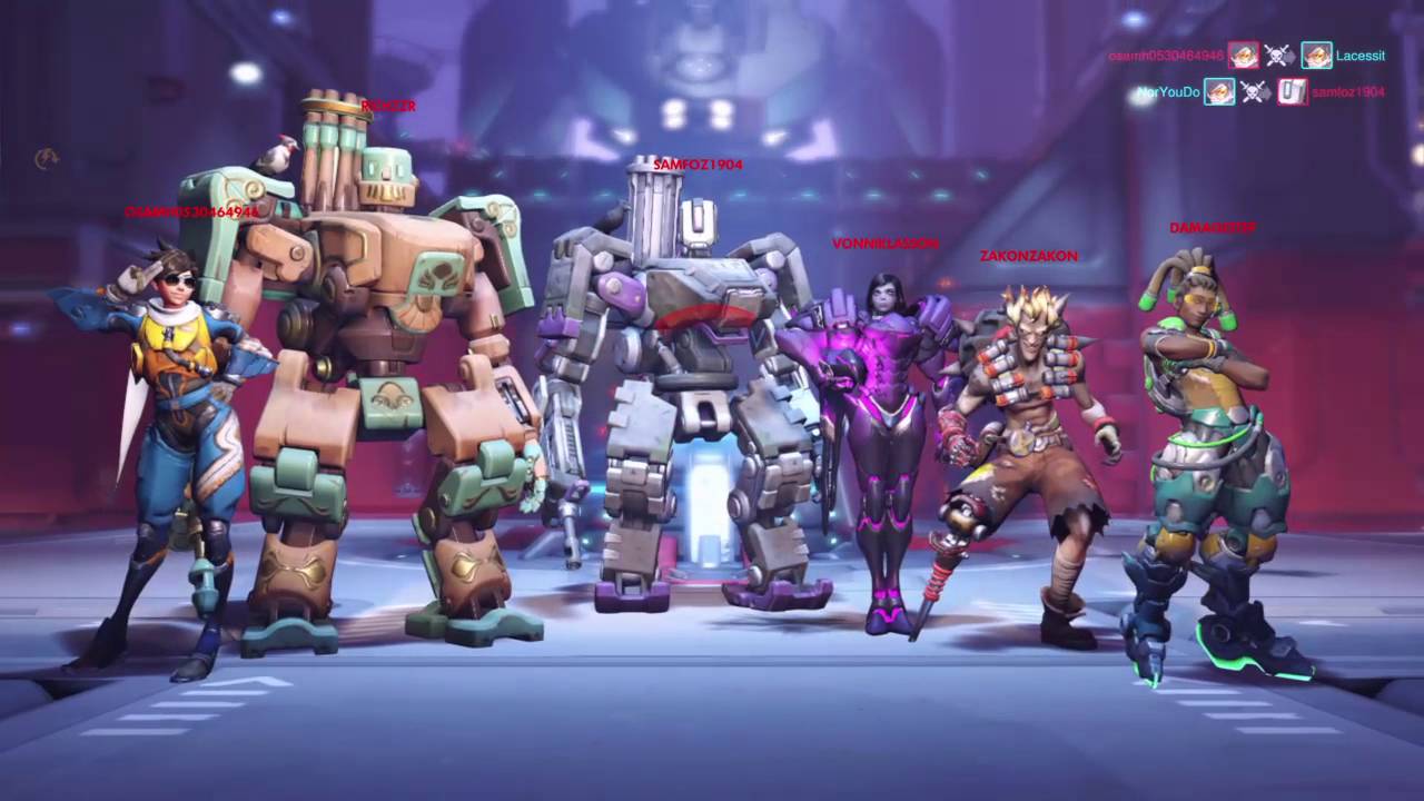 Overwatch:Playing with a full team of Tracers - YouTube