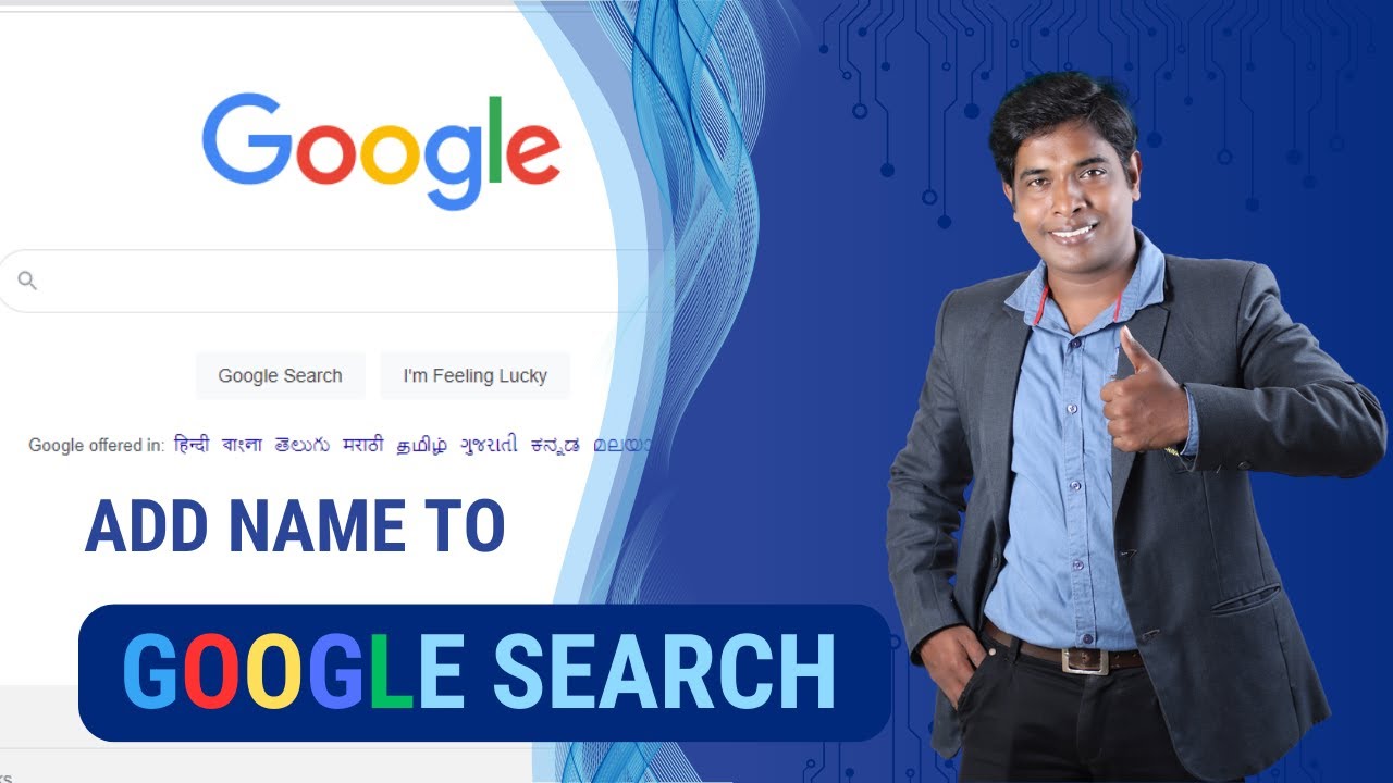 Add name to google search - by Peter Chinnappa - YouTube