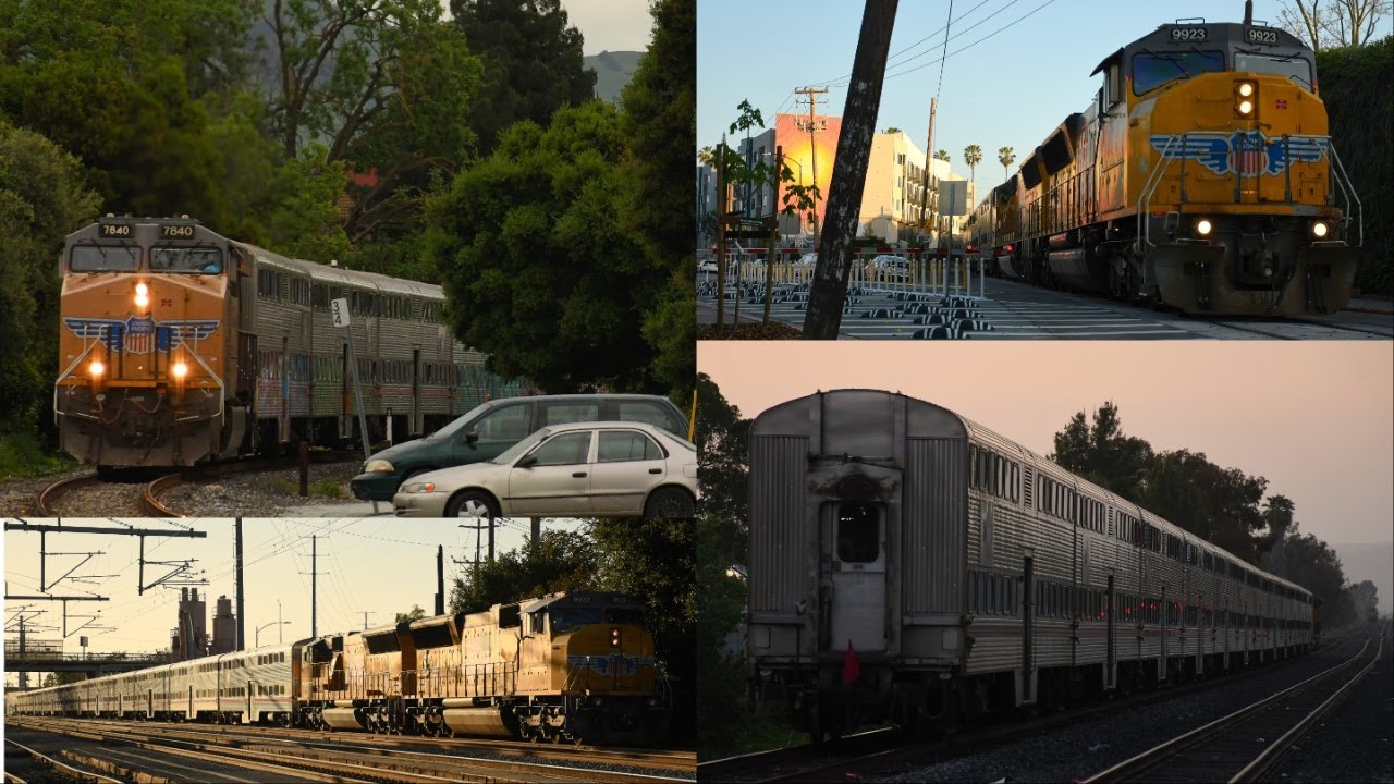 Retired Caltrain Gallery Cars on the Move to Storage - YouTube