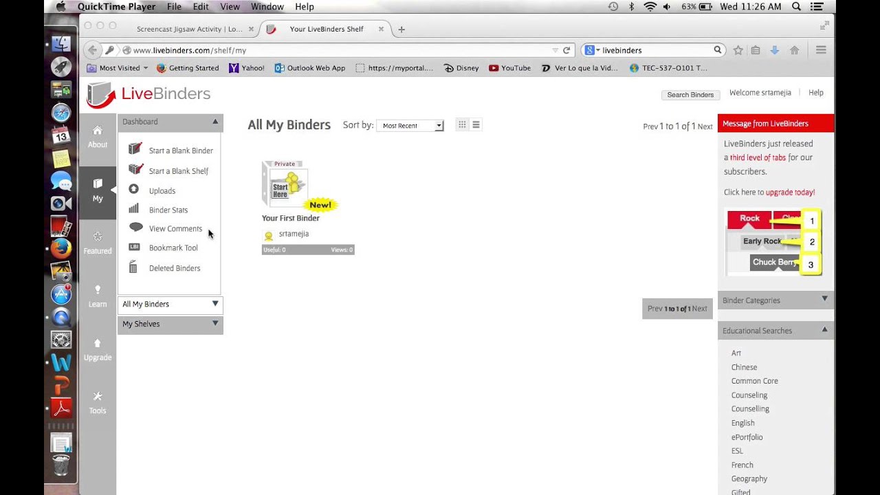 Livebinder Screencast - YouTube