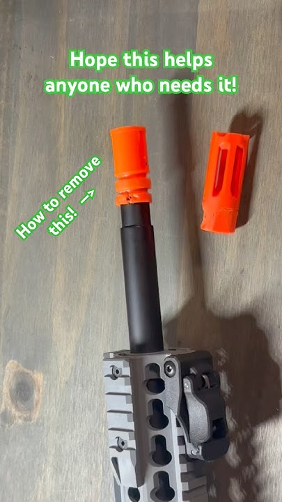 How to remove the orange tip from an airsoft gun. #airsoftrifle #airsoft #airsoftshorts #shorts ...