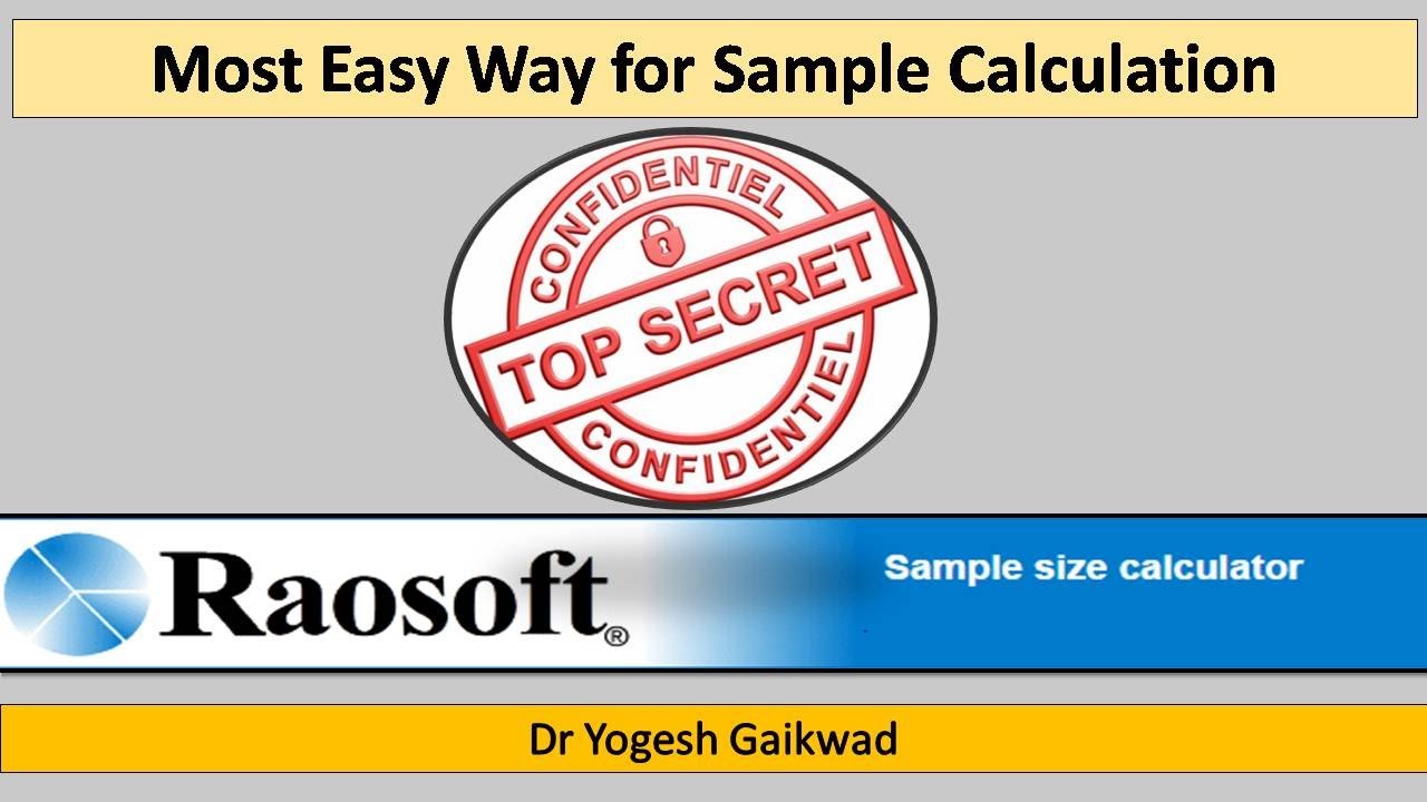 Sample Size Calculation With Rao Soft Calculator L Rao Soft Calculator Sample Size Calculation With Rao Soft Calculator L Rao Soft Calculator