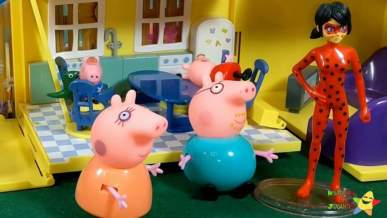 Ladybug al rescate de Peppa Pig y el ataque del pequeño monstruo - YouTube