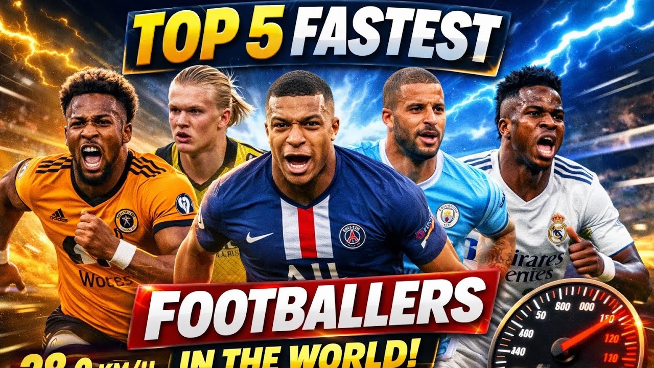 Top 5 Fastest Footballers in the World ⚡ Speed That Breaks Defenses ...