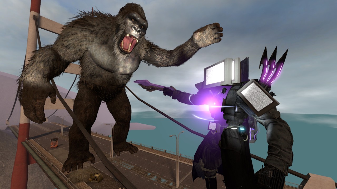 King Kong vs TV Man - YouTube