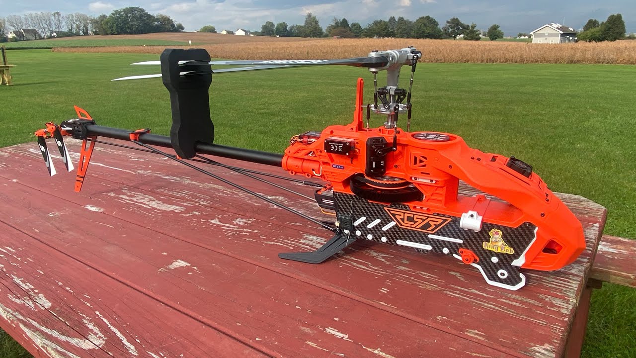 Steam 550 RC heli quick flight - YouTube
