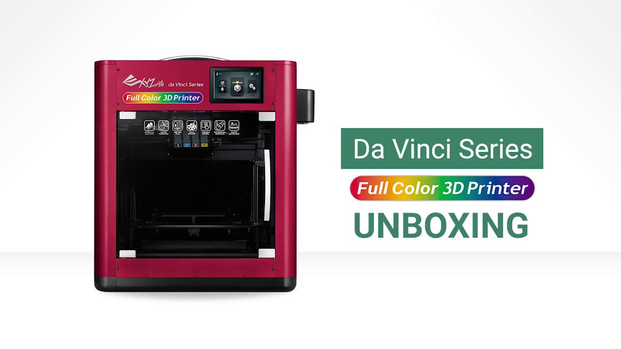 Unboxing 3D Printer DaVinci Color by. XYZ Printing - YouTube