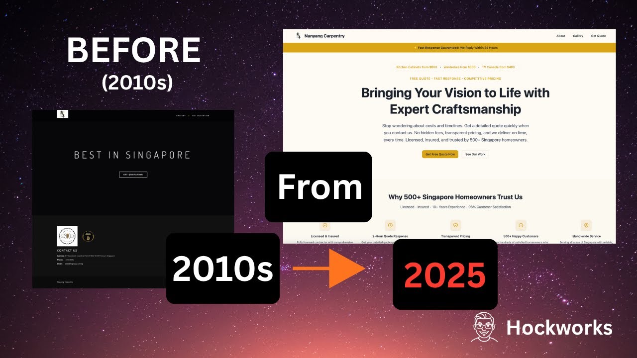From 2010s to 2025: Nanyang Carpentry Website Glow-Up (Astro Rebuild ...
