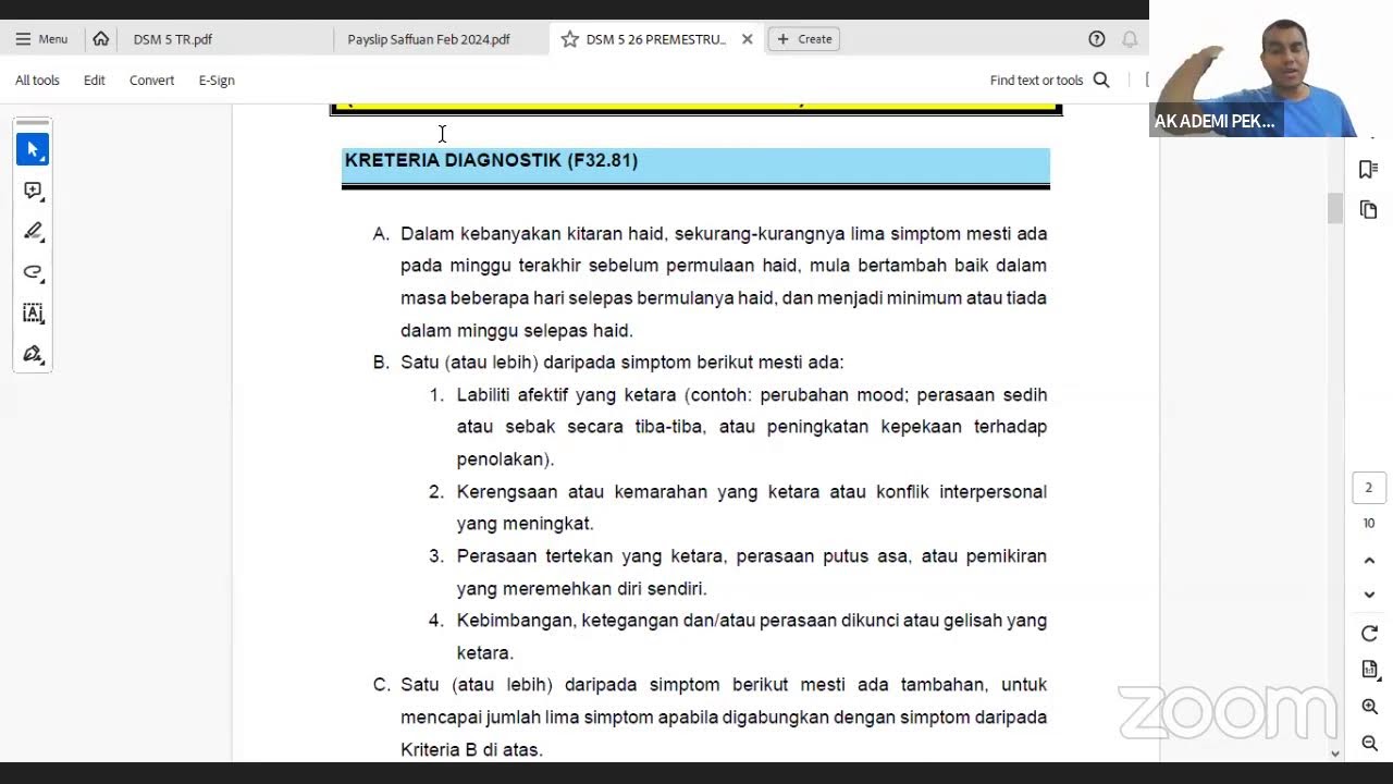 DSM 5 TR WORKSHOP SERIES BIL 26: PREMENSTRUAL DYSPHORIC DISORDER - YouTube