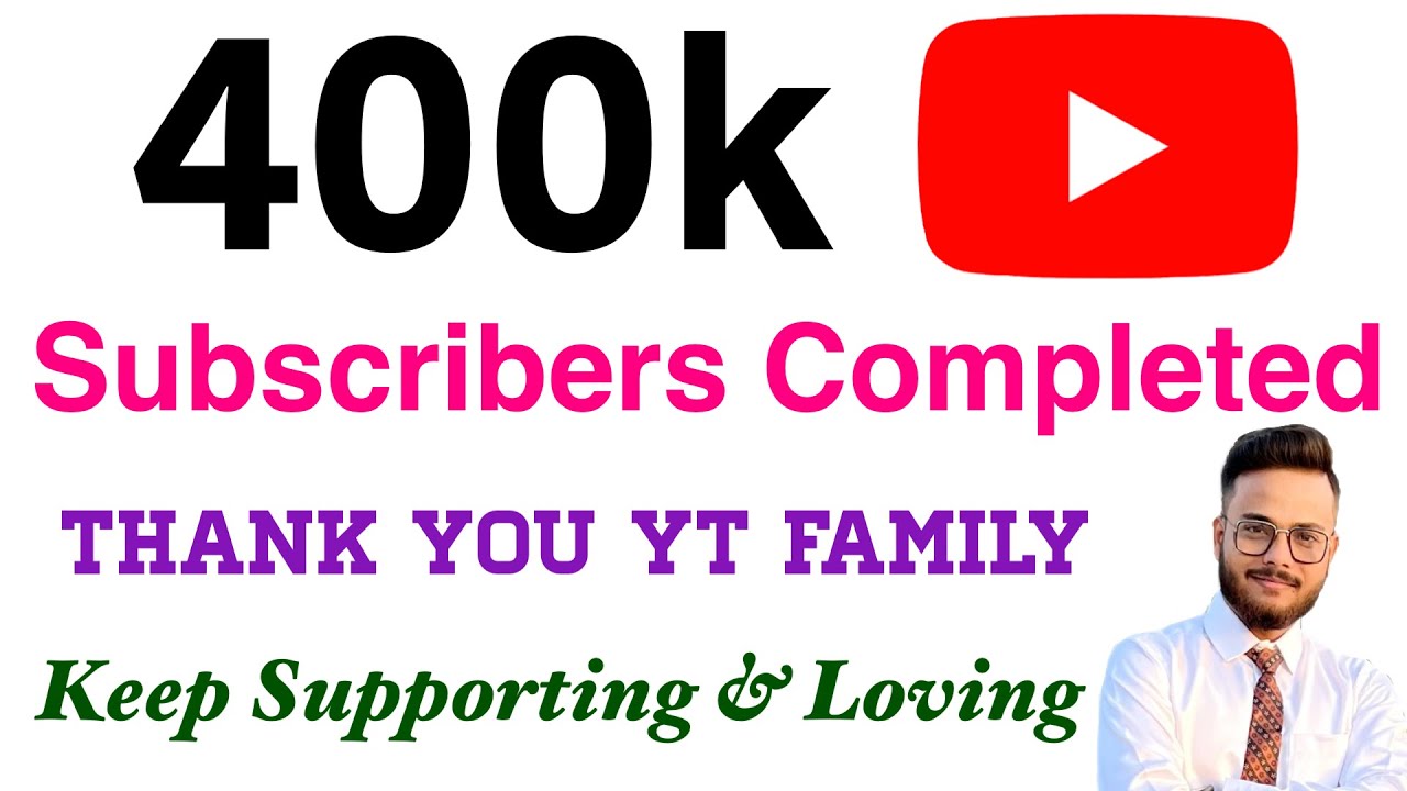 Thank You 400k YouTube family 🙏 #400k #youtube #thankyou - YouTube