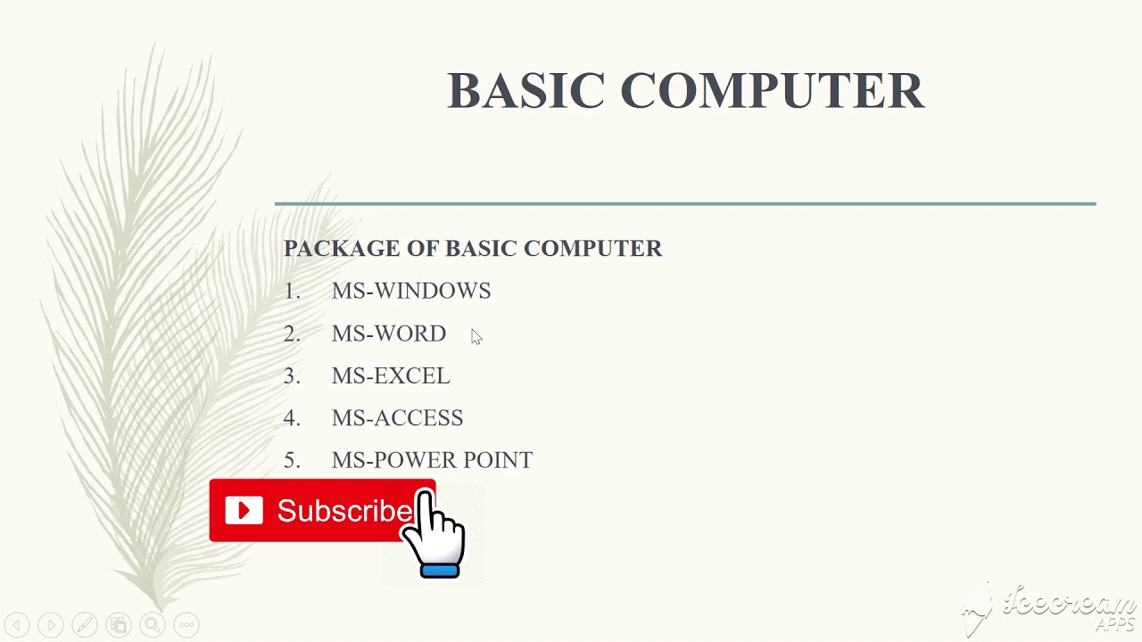 Package of Basic Computer - YouTube