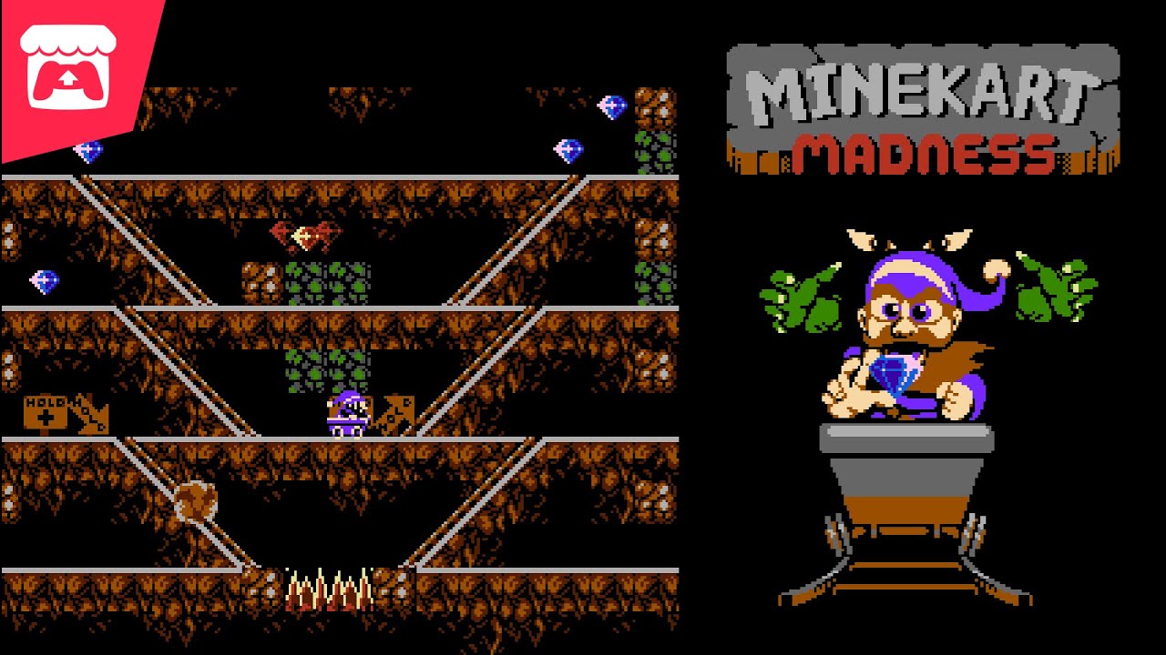Minekart Madness - A new classic coin-op arcade game for your NES! - YouTube