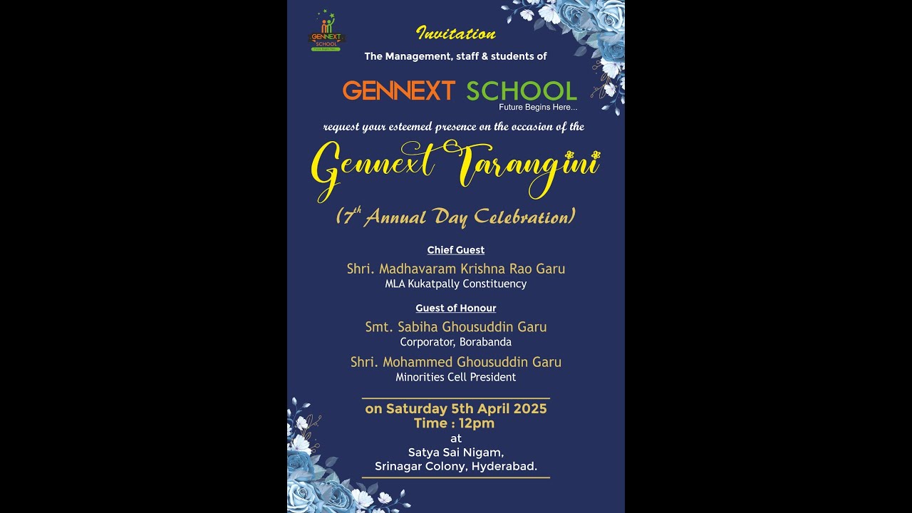 GENNEXT SCHOOL 7th ANNUAL DAY CELEBRATIONS - YouTube