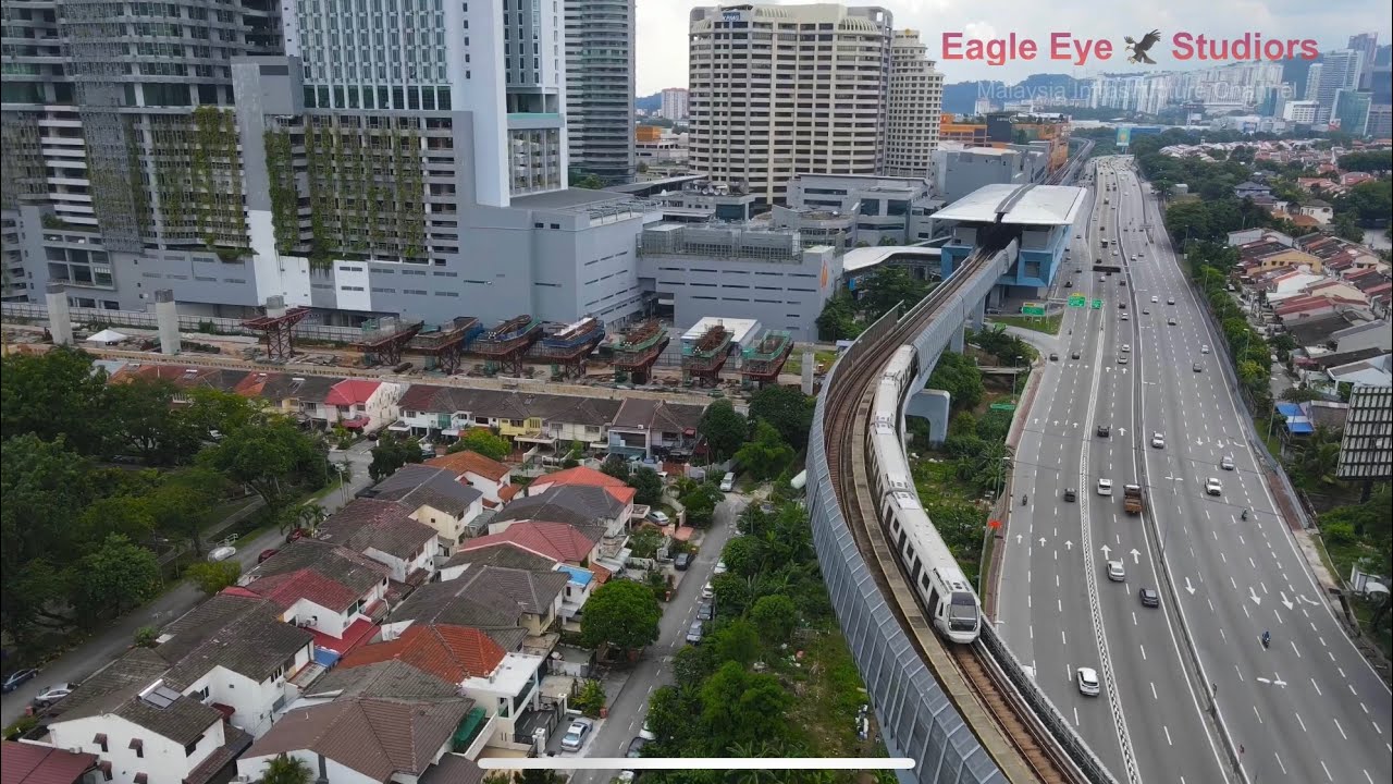 LRT 3 Update May 2021 Bandar Utama Damansara - YouTube