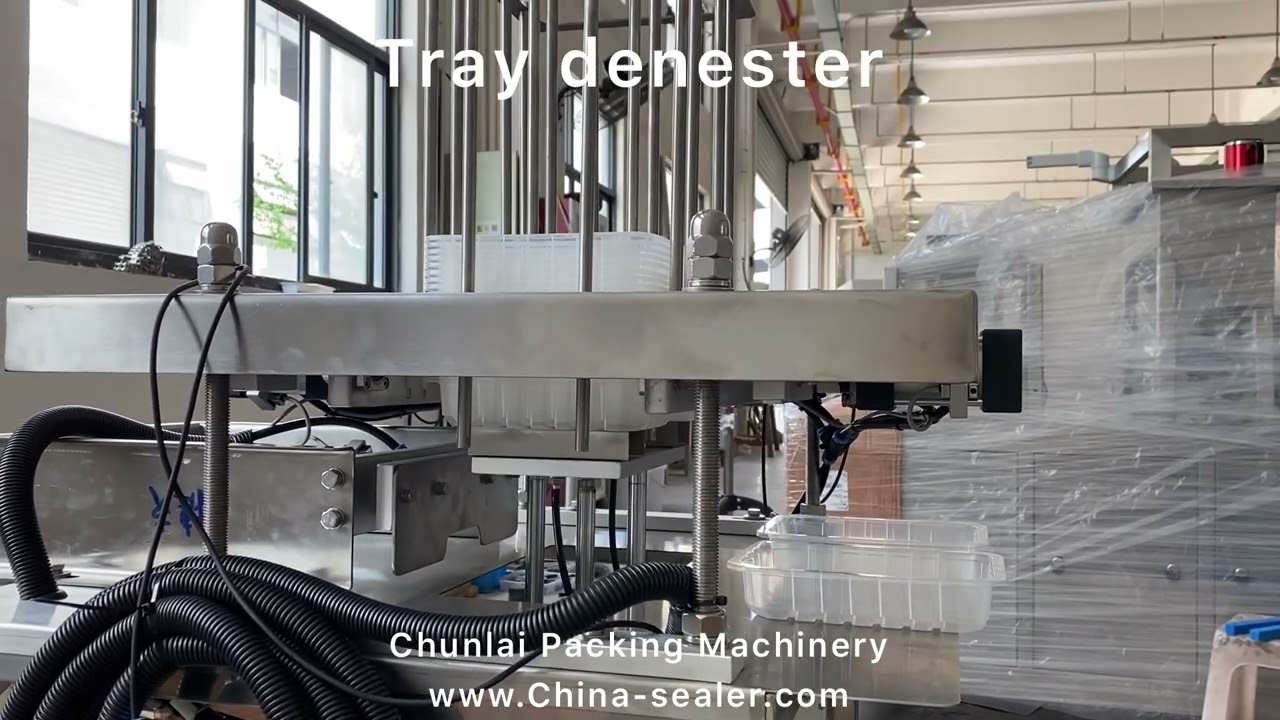Automatic tray denester - YouTube