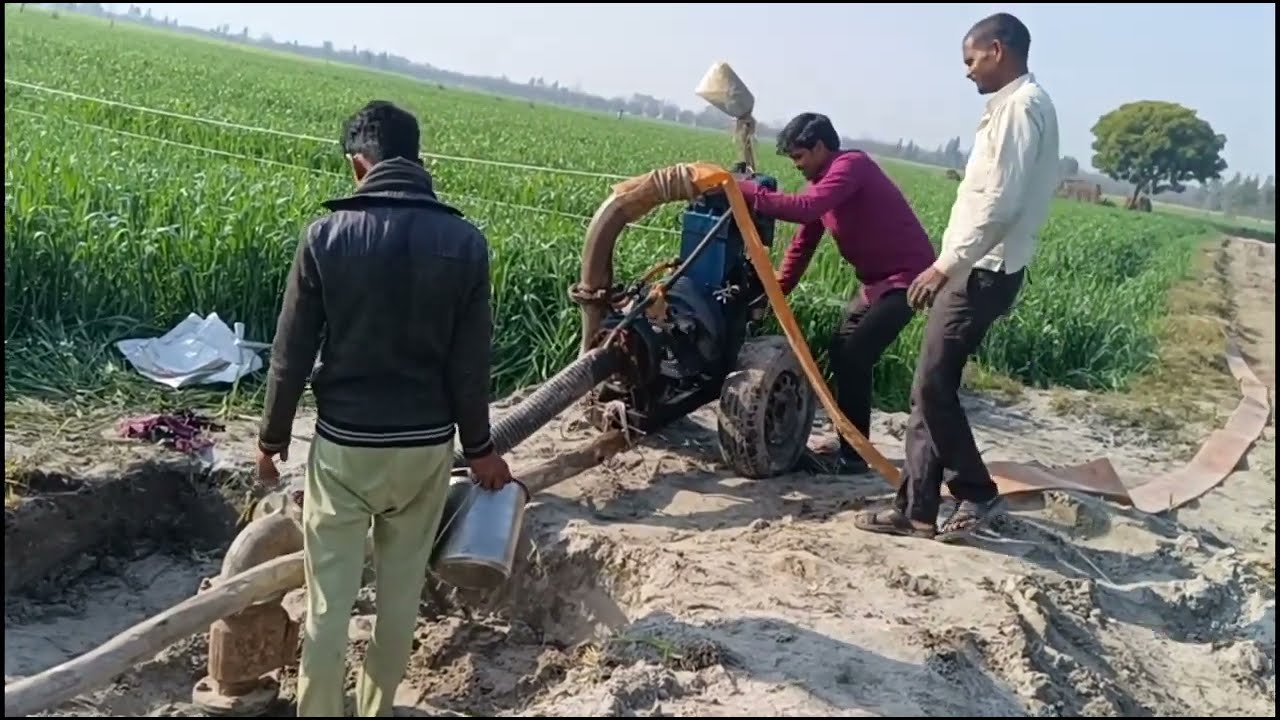 Water Engine Pump Machine l 8hp Diesel Engine WaterPump Sinchai Machine ...