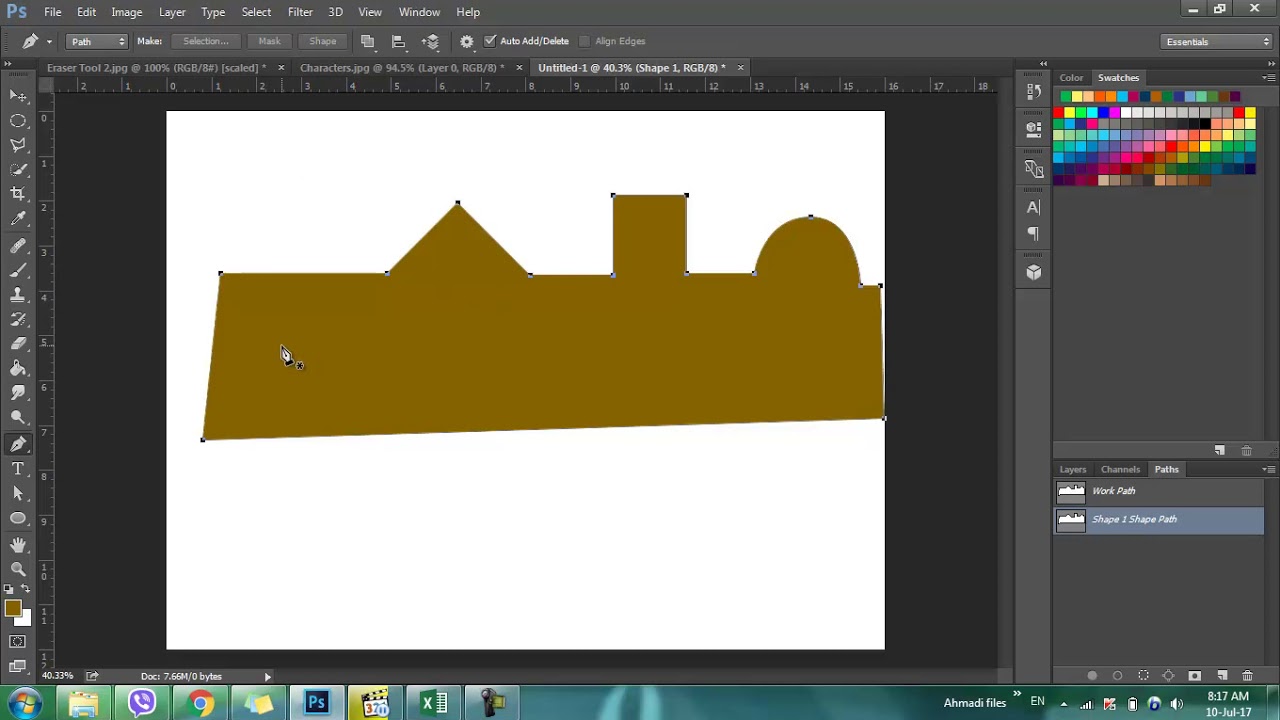 Photoshop CC Lecture 012 Pen Tool Direct Selection Tool - YouTube