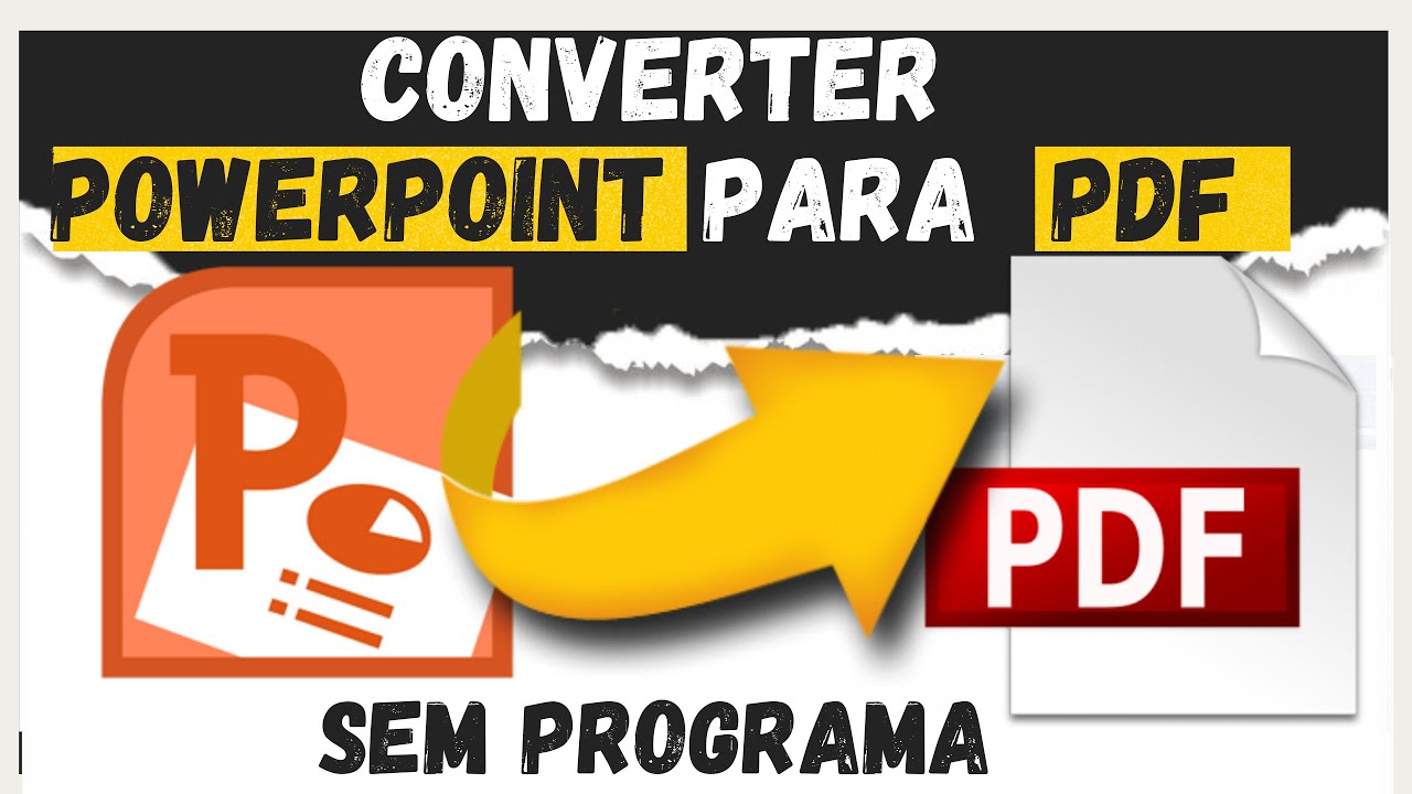 Como converter um arquivo PowerPoint para PDF (2025) - YouTube