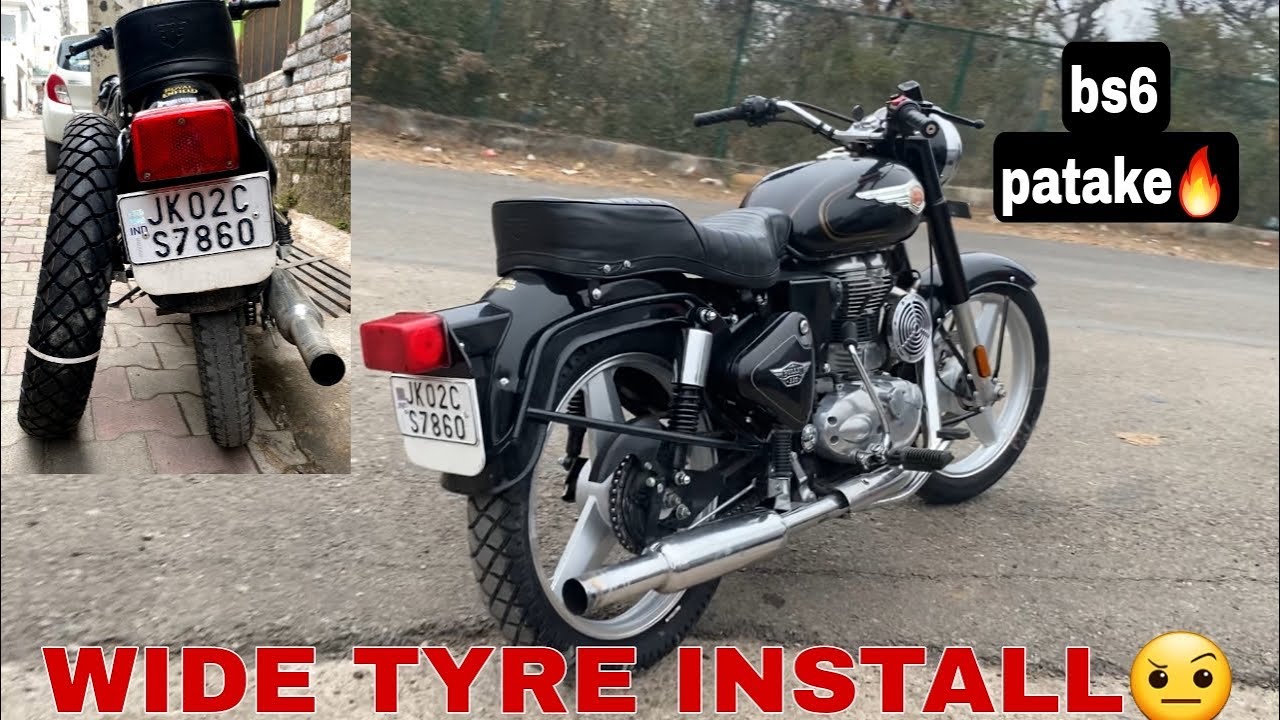 WIDE TYRE ON BULLET BS6 IS GOOD OR NOT?😢#110 90 19 - YouTube
