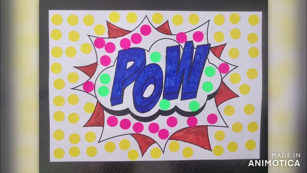 Pop Art Onomatopoeia Sticker Dot Activity | Fine Motor Skills Art ...