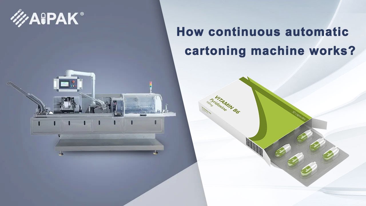 How continuous automatic cartoning machine works? - YouTube