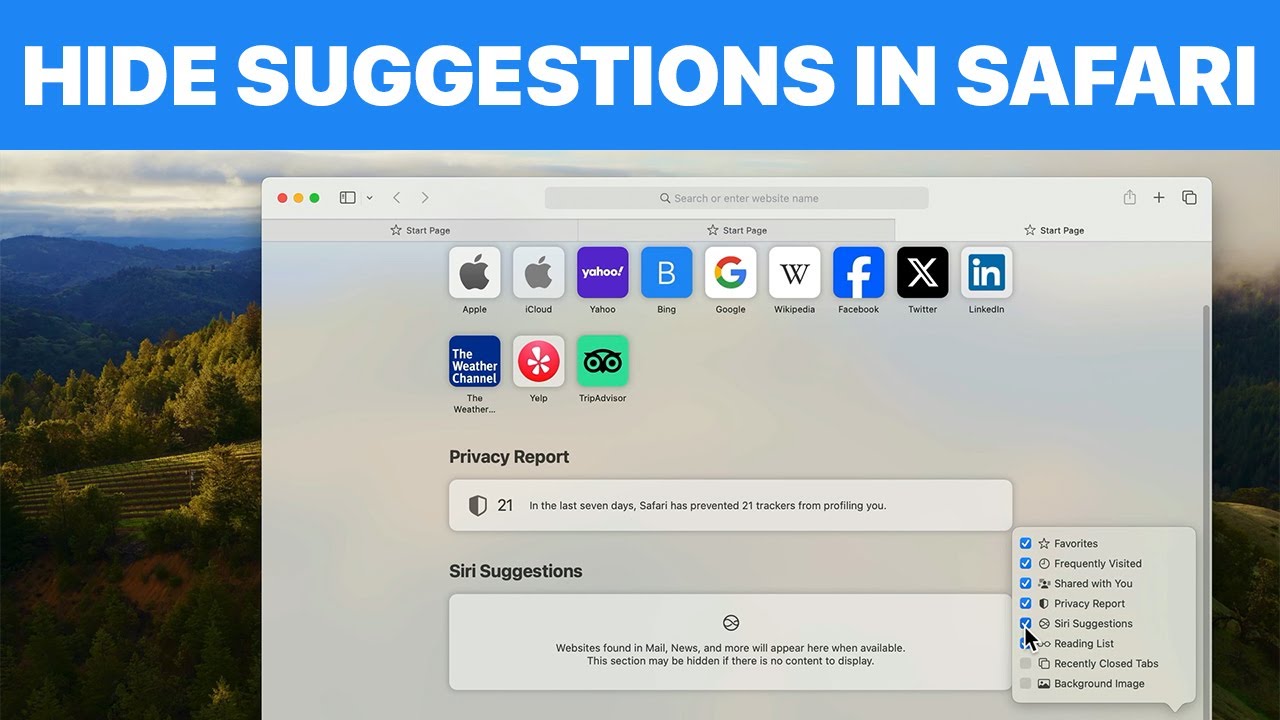 How to Hide Siri Suggestions in Safari on Mac (Tutorial) - YouTube